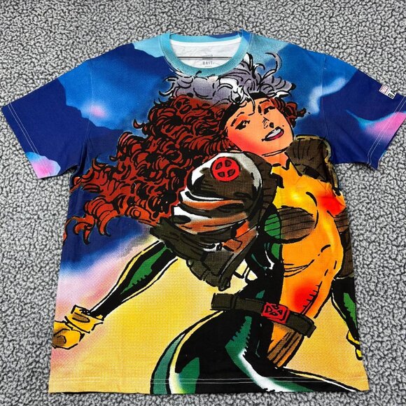 Marvel | Shirts | Marvel Xmen Rogue Oversized Shirt Men Medium All Over Print Retro Vintage M ...